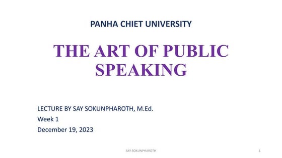 Chapter 11 Outline the speech in speaking | PPT