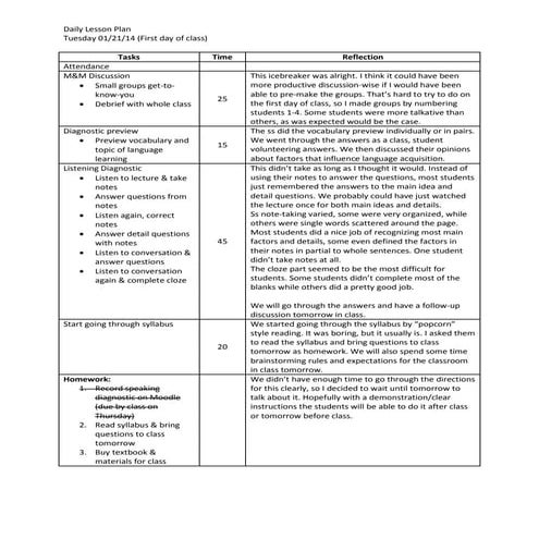 Sample Functional Lesson Plan | PDF