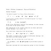 Week 1 Writing Assignment Proposal Worksheet Student Exam | DOCX