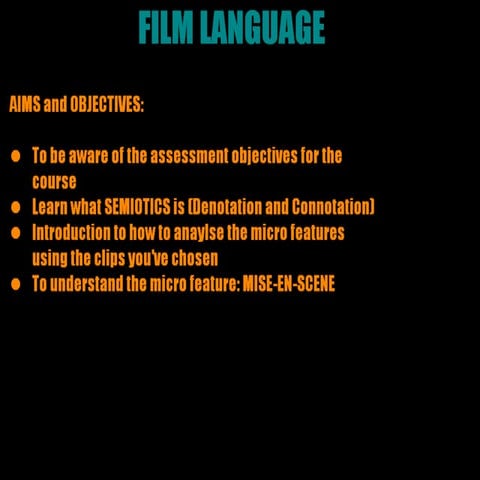 GCSE Film - Semiotics | PPT