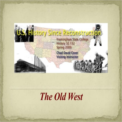 U.S. History Since Reconstruction ~ Week Two Lecture | PPT