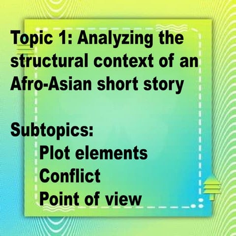 CONFLICT, PLOT, POINT OF VIEW MATATAG ENGLISH 8 | PPTX