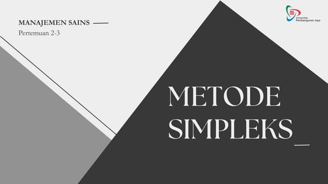 Makalah kelompok 4 metode simpleks | PDF