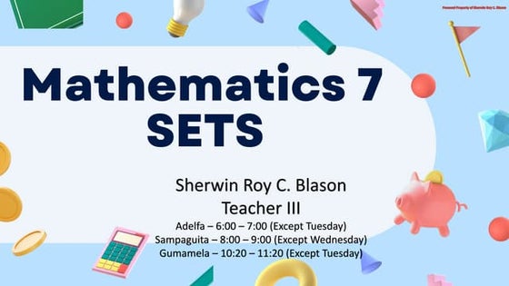 Union & Intersection of Sets | PPT