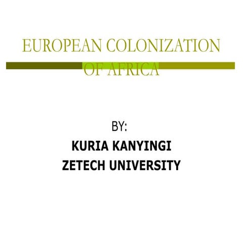 Week 2- European Colonialism.ppt in IR Study | PPT