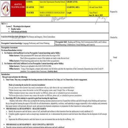 Comprehensive Life and Career Skills Course Orientation by Dexter G ...