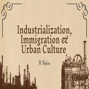 Industry, Immigration ad Urban Culture in the US | PDF