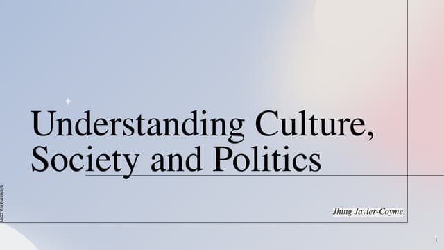 Social, Cultural, Political Change | PPTX