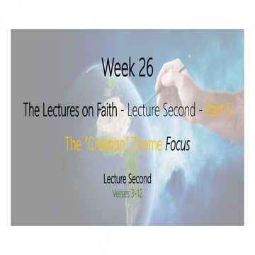 Week 26 - Lectures of Faith - Lecture Second - Part 2.pptx