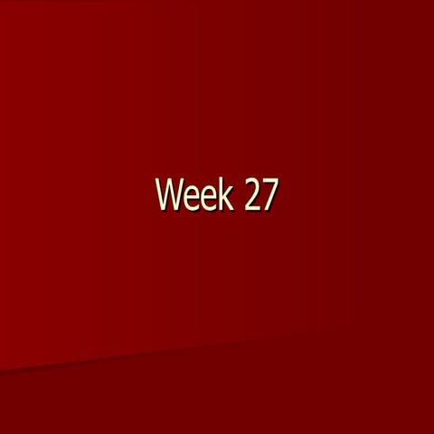Week 27 | PPT