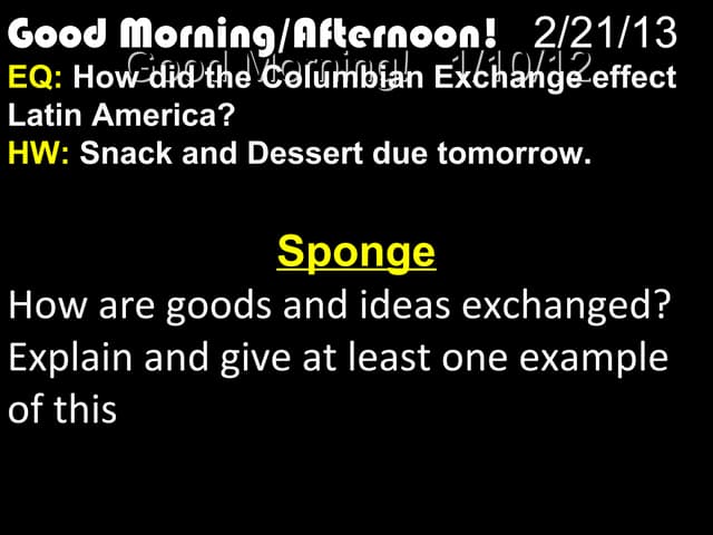 The Columbian Exchange | PPT