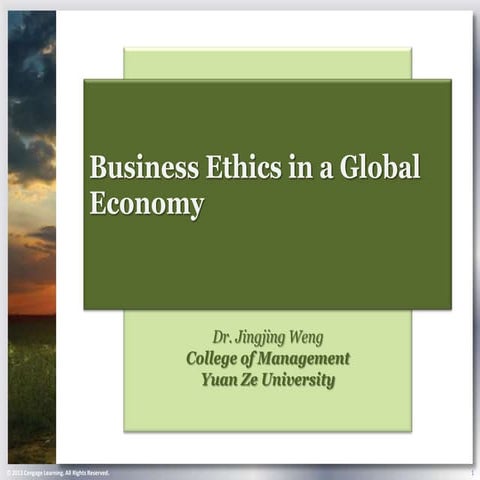 business ethics in a global economy | PPTX