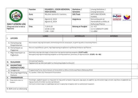 Survey questionaire @ Filipino | DOCX