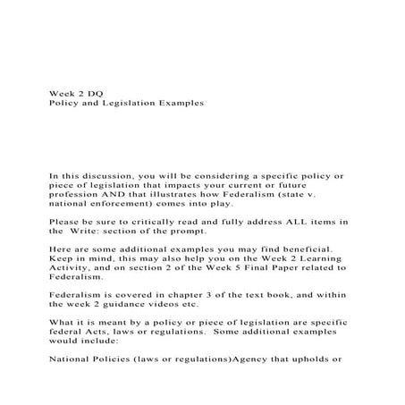 Week 2 DQPolicy and Legislation Examples.docx
