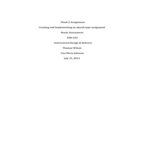 Week 2 edu652 assignment | PDF