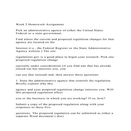 Week 2 Homework AssignmentPick an administrative agency of.docx