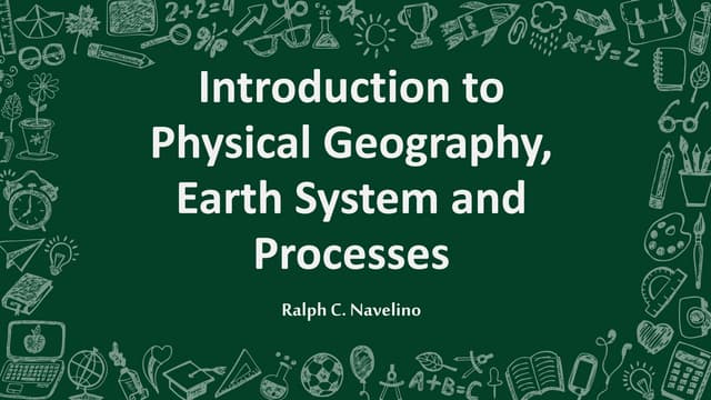 Branches of physical geography | PPTX
