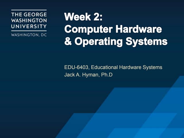 Lecture 2 Computer Hardware And Operating Systems Pptx Operating 9848