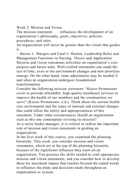 Walden SON Mission and Vision Statement.docx | Education