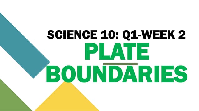 Plate boundaries ppt | PPTX