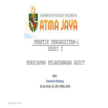Week 2 Praktik Pengauditan-1 Persiapan Pelaksanaan Audit.pptx