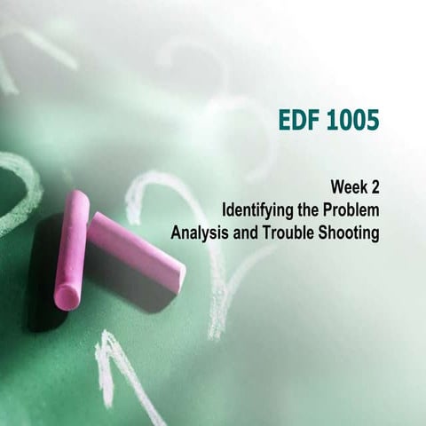 Week 2 presentation: Identifying the problem & troubleshooting | PPTX