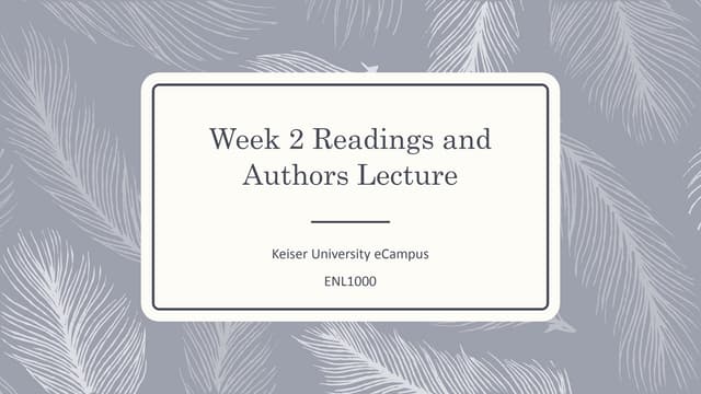 Week 2 point of view ppt | PPTX
