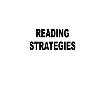 Week 2 Reading Strategies | PPT