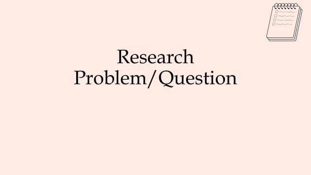 Research question presentation | PPTX