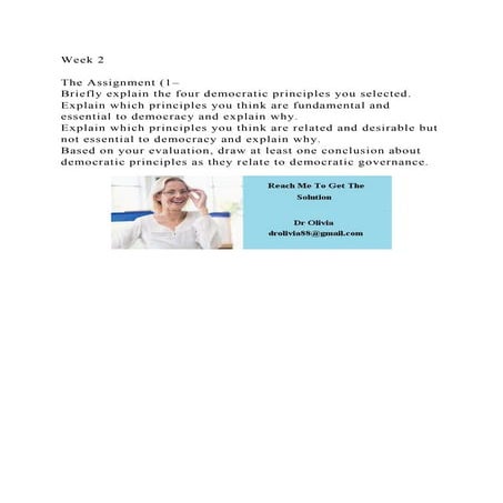 Week 2The Assignment (1–Briefly explain the four democratic pr.docx