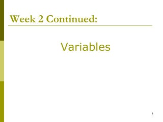 Basic variables ppt | PPT