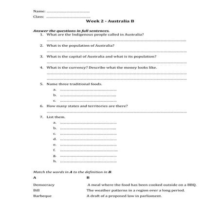 Week 2 worksheet b | PDF