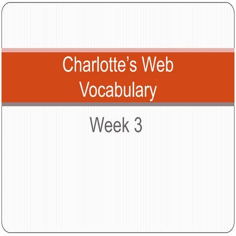 Vocabulary Week 3 | PPT