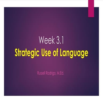 BA-ENGLISH Week 3.1 | PDF