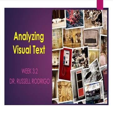 Week 3.2 analyzing visual texts | PDF
