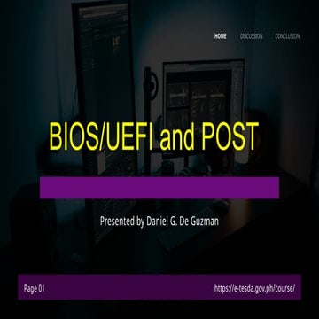 BIOS (Basic Input/Output System), UEFI (Unified Extensible Firmware ...