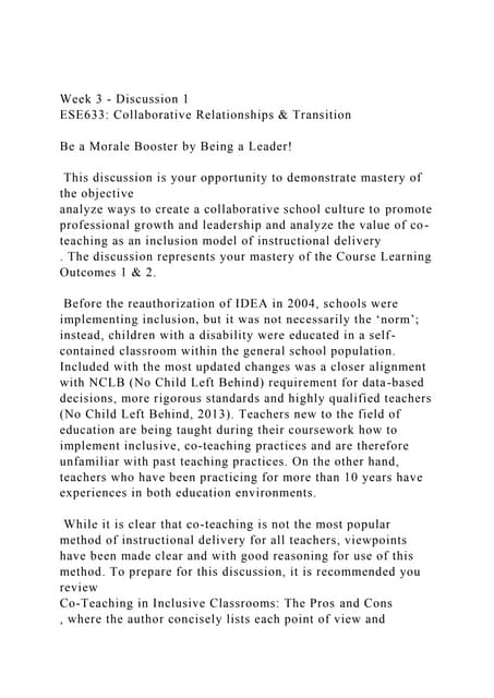 Developing a Contract of Roles and Responsibilities for Co-teachers - poster | PPT