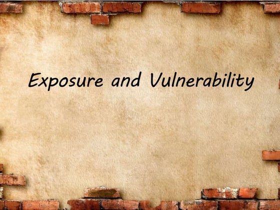 Vulnerability, Elements exposed to a hazard.pptx | Environment | Science