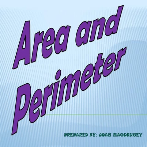 PERIMETER AND AREA | PPT