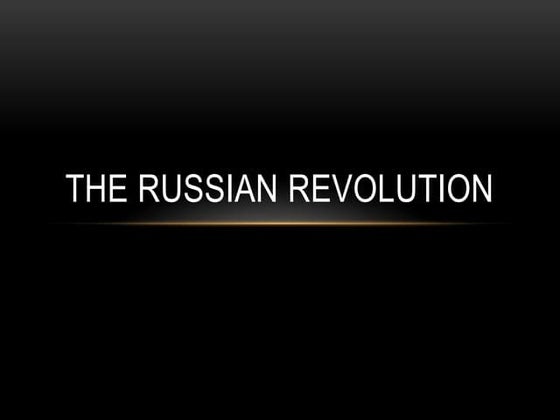 Russian Revolution | PPT | War and Conflicts