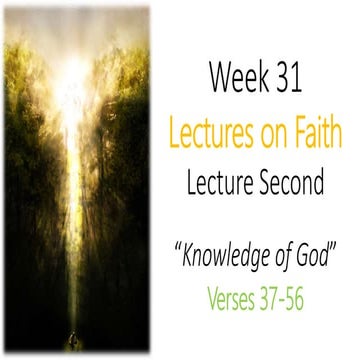 Week 31 - Lecture Second - Knowledge of God.pptx