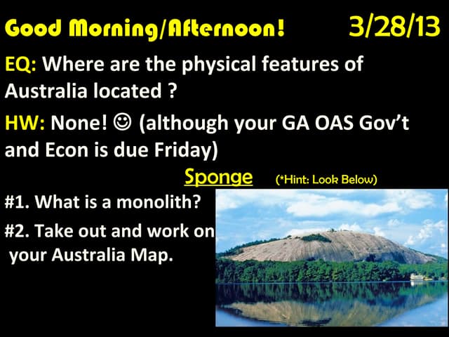 PowerPoint: Top 10 Australian Landforms | PPSX
