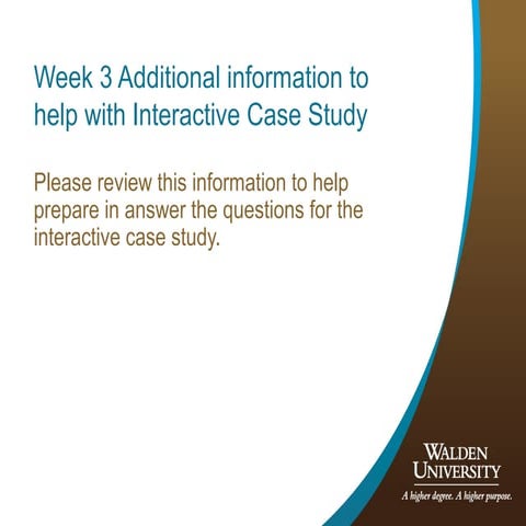 Week 3 additional information to help with interactive | PPT