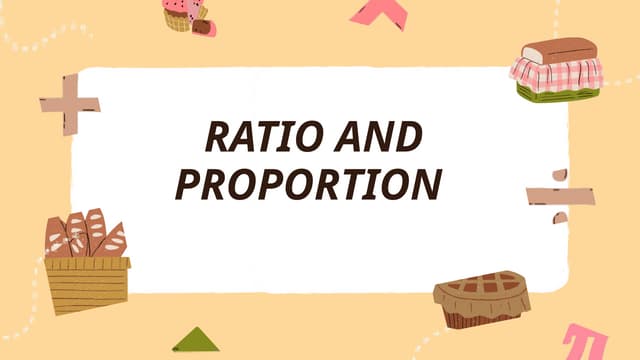 ratio and proportion lesson for grade 9 math | PPTX