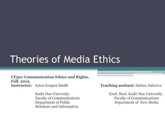 Social Media Ethics Presentation | PPT
