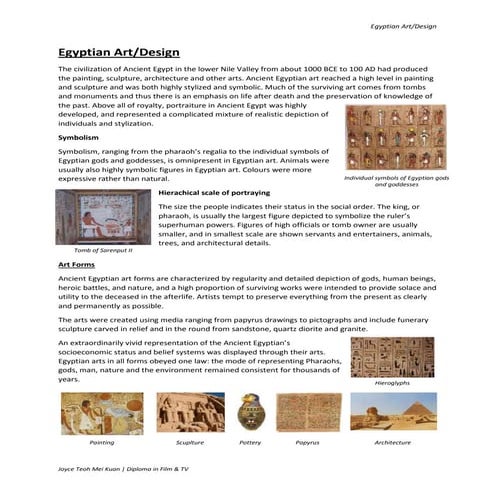 Egyptian Art/Design | PDF