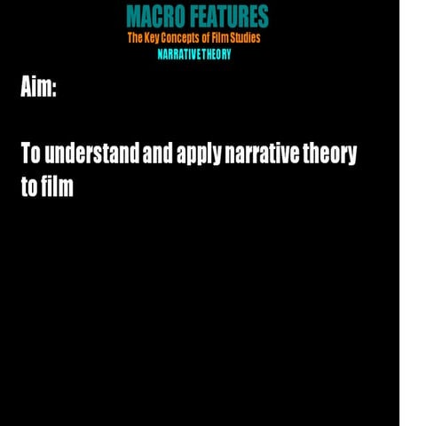 GCSE FILM: Narrative | PPTX | Screenwriting | Content Production