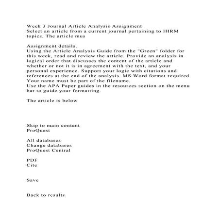 Week 3 Journal Article Analysis AssignmentSelect an article from a.docx