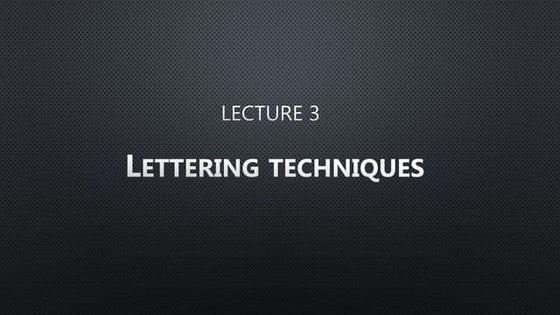 Engineering drawing (engineering lettering) lesson 3 | PPT