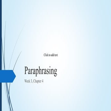 Paraphrase perfection | PPTX